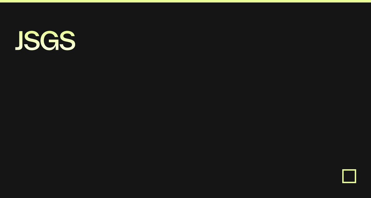 JSGS - Codesandbox