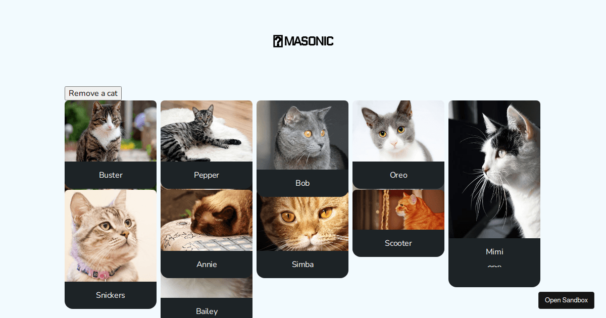Masonic Example - Codesandbox