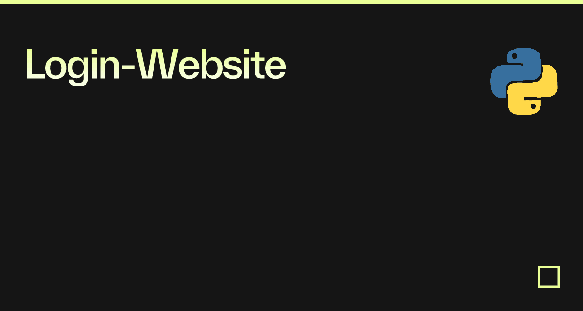 Login-Website - Codesandbox