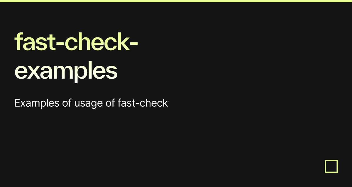 fast-check-examples - Codesandbox