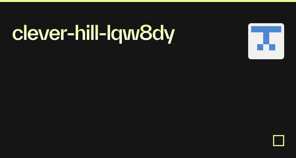 clever-hill-lqw8dy - Codesandbox