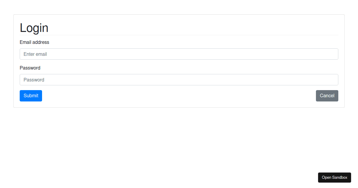 React Login Form Forked Codesandbox