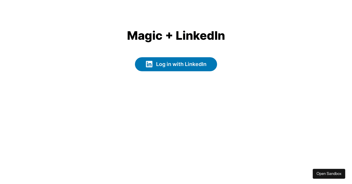 magic-linkedin-oauth2-demo - Codesandbox