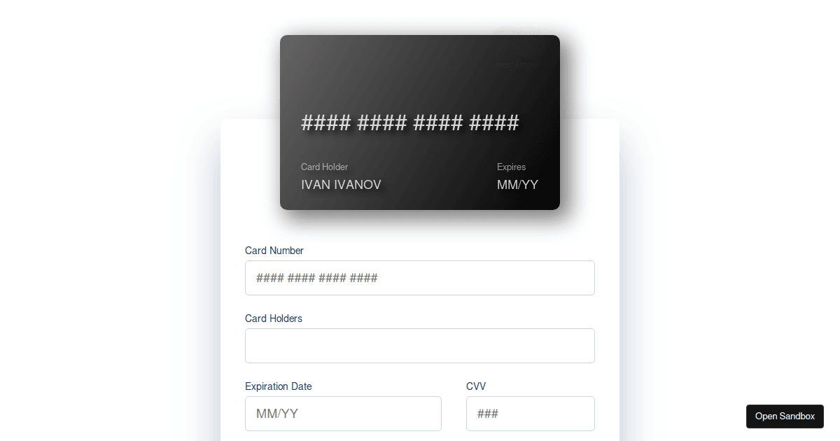 react-credit-card-form - Codesandbox