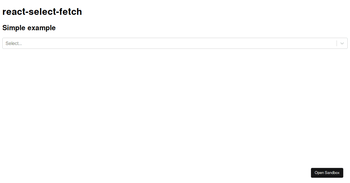 Simple example - Codesandbox