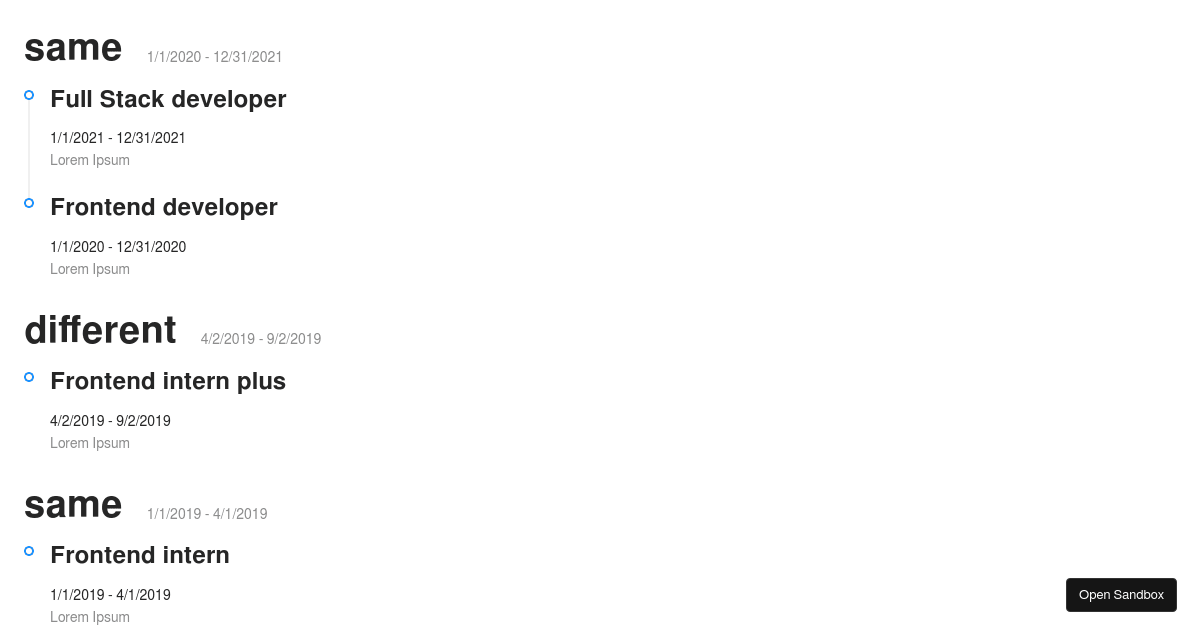 linkedin-timeline - Codesandbox