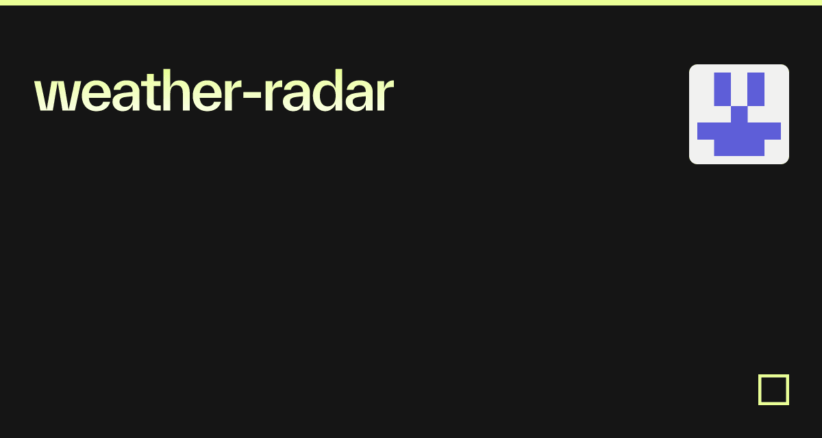 weather-radar - Codesandbox
