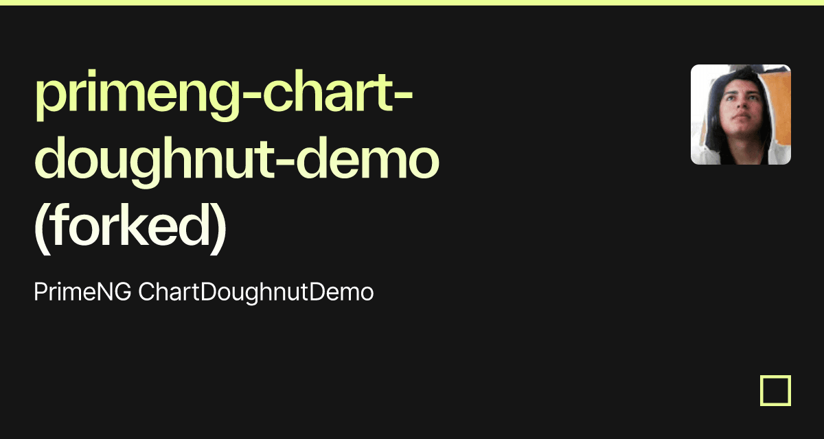 Primeng Chart Doughnut Demo Forked Codesandbox