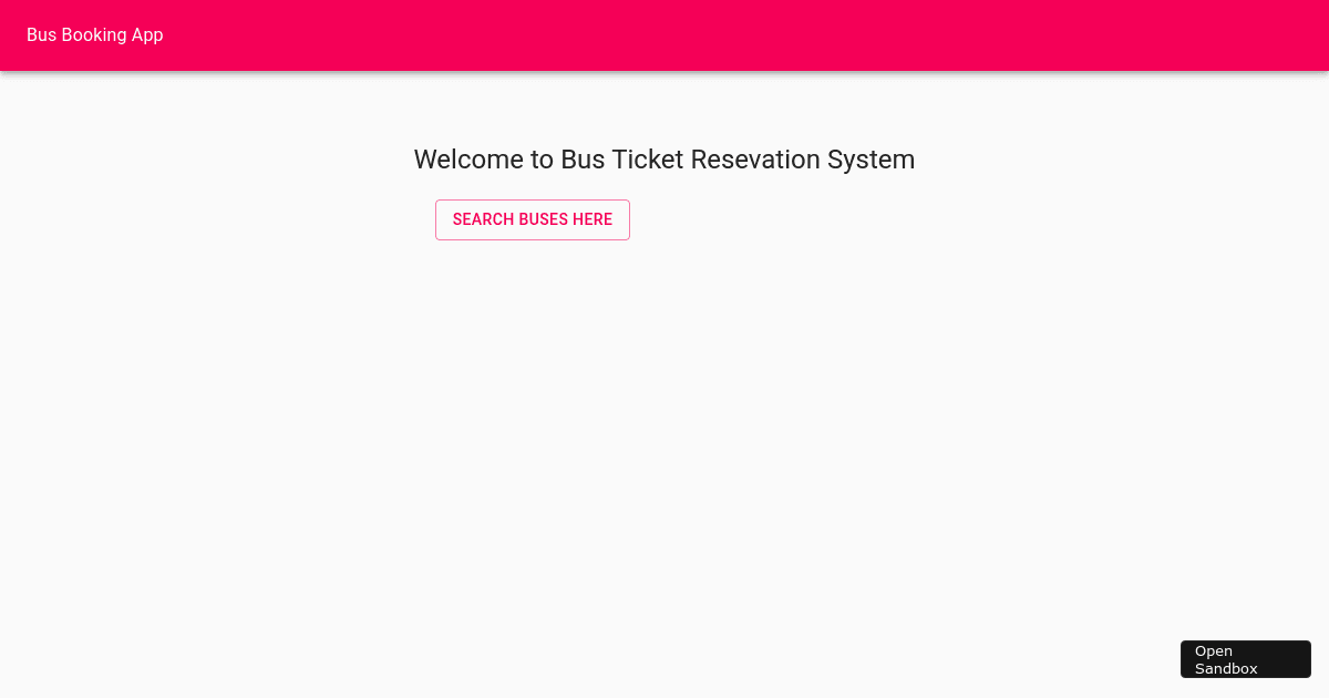 Bus Reservation System (forked) - Codesandbox