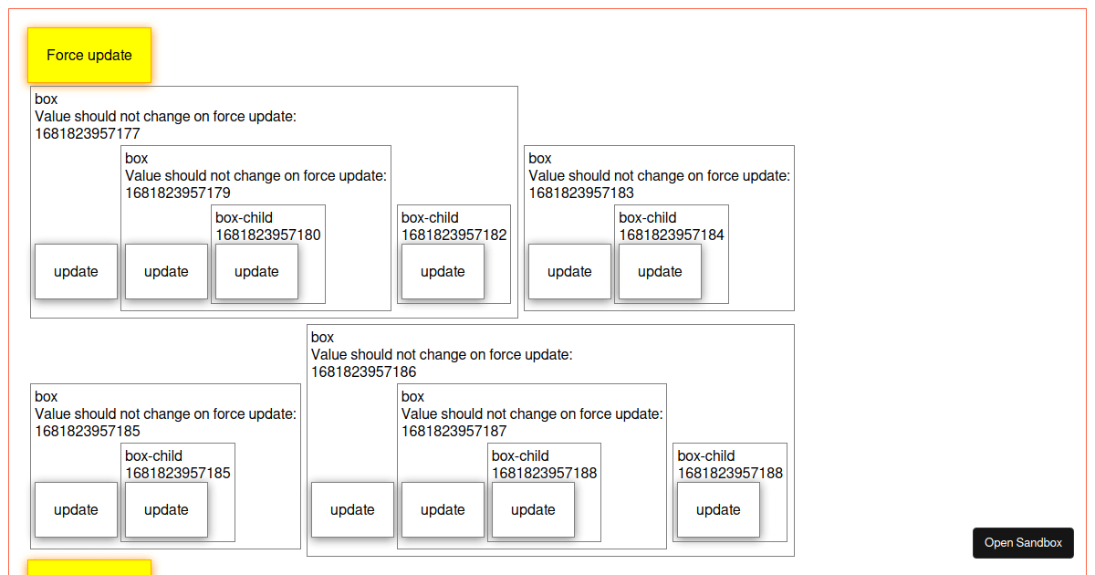 react-forceupdate (forked) - Codesandbox