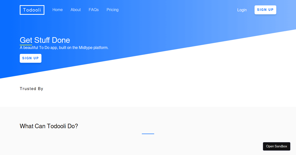 midtype-sample-saas-app (forked) - Codesandbox