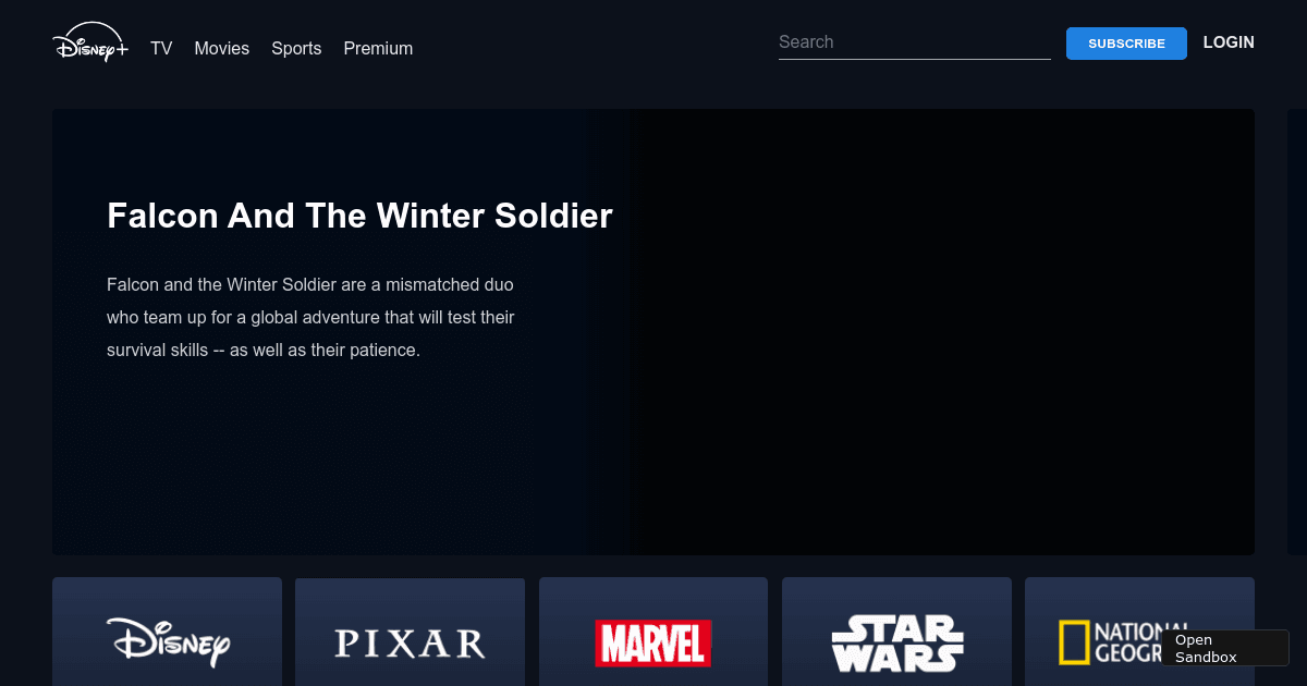 Disney+HotstarCLONE(MY VERSION) - Codesandbox