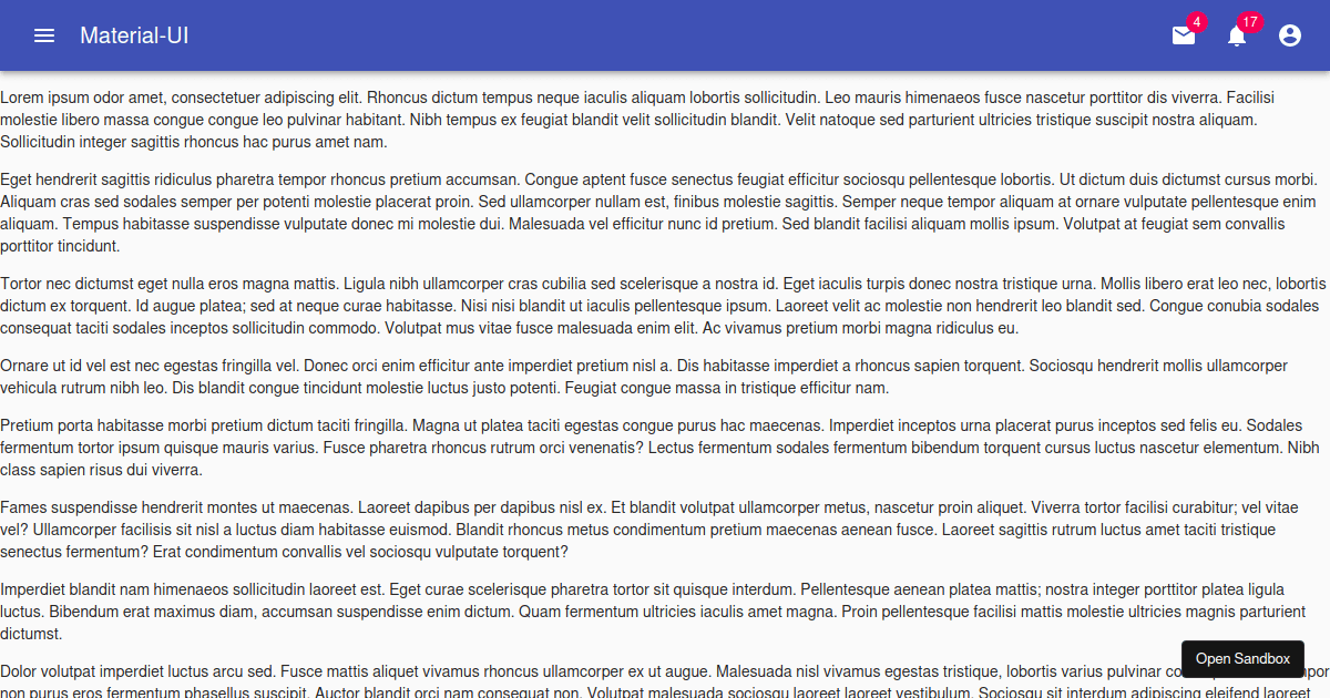 MUI Layout - Codesandbox