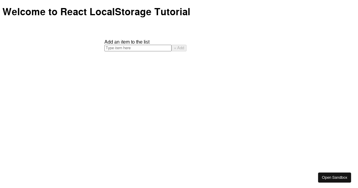 Rahul_toDo List with localstorage - Codesandbox