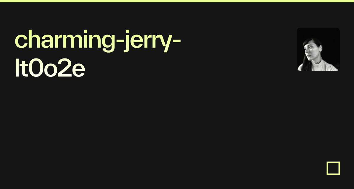 charming-jerry-lt0o2e - Codesandbox