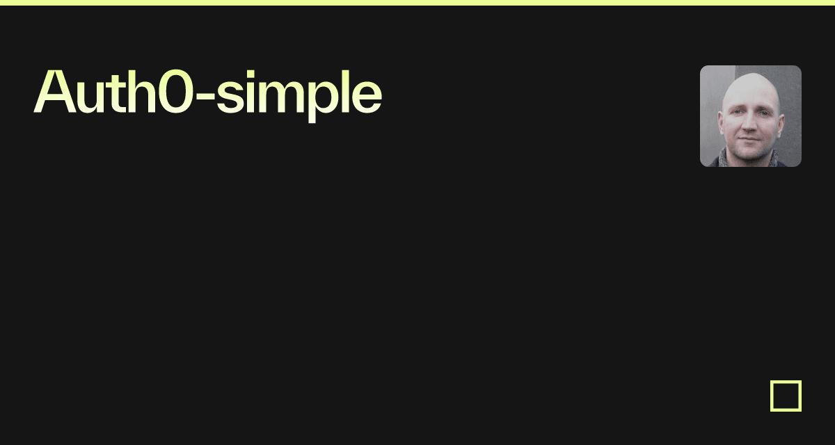 Auth0-simple - Codesandbox