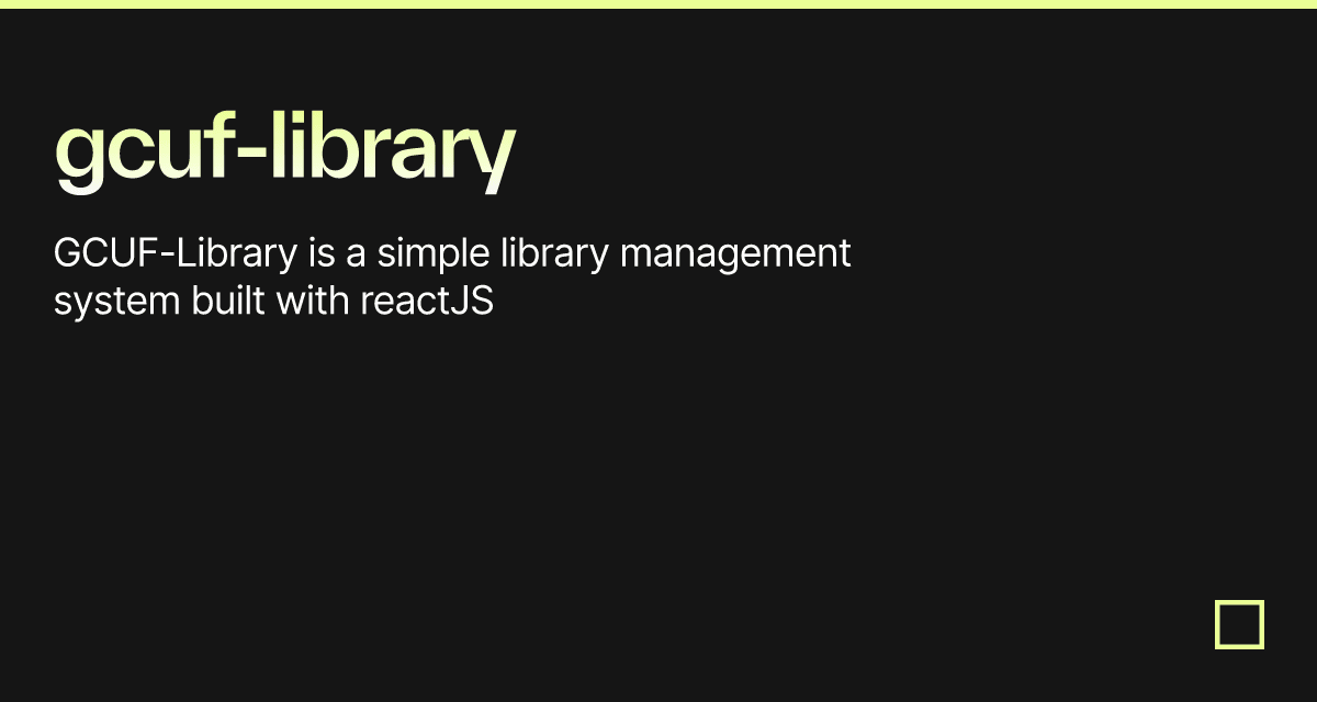 gcuf-library - Codesandbox