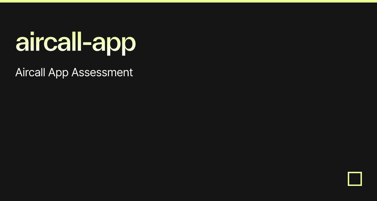 aircall-app - Codesandbox