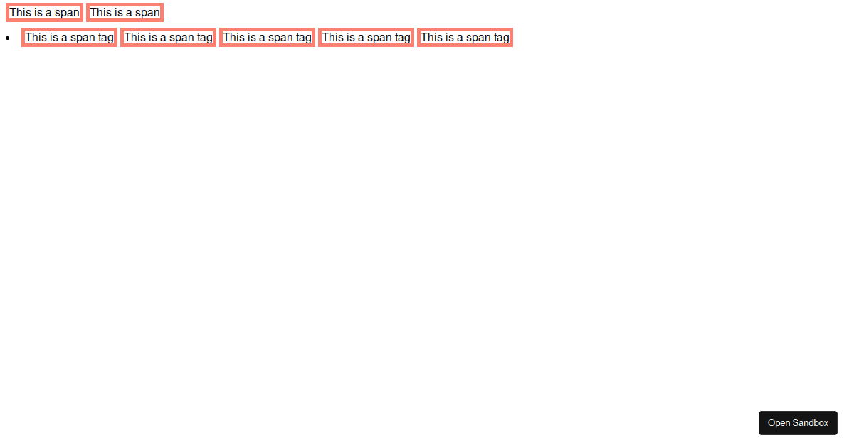 1.4 - HTML - Span - Codesandbox