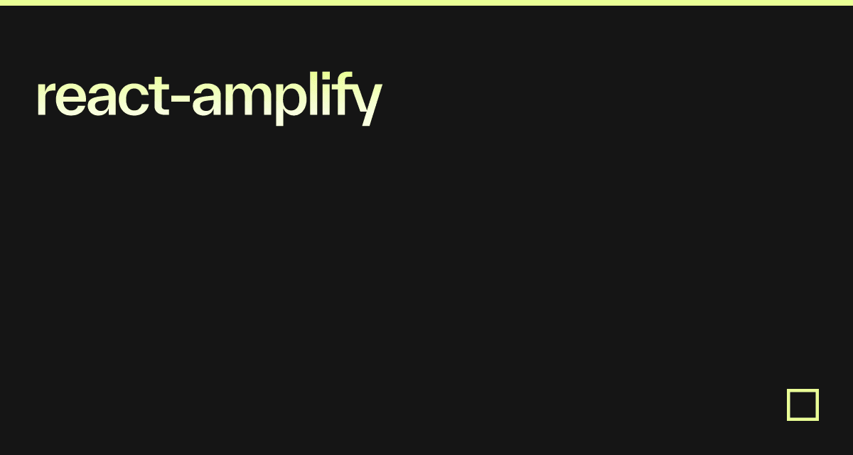 React Amplify Codesandbox