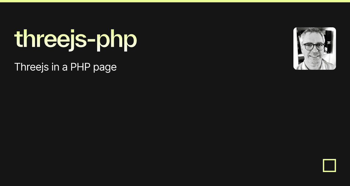 threejs-php - Codesandbox