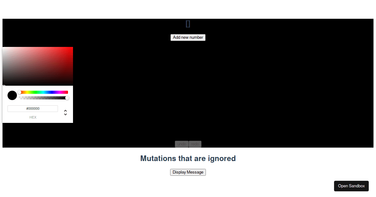 Vuex - undo/redo -POC - Codesandbox