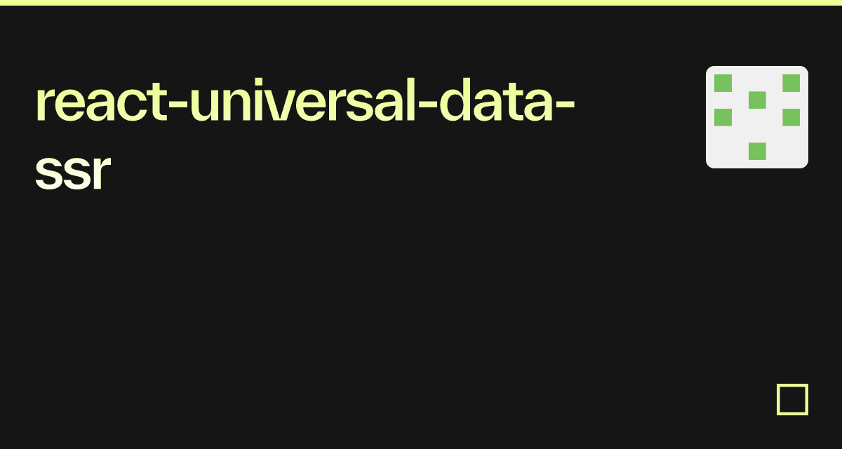 react-universal-data-ssr - Codesandbox