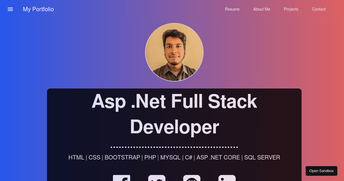 myportfolio - Codesandbox