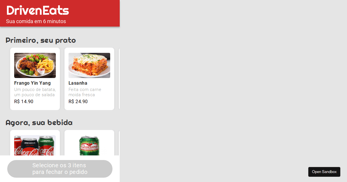 Projeto driven eats - Codesandbox