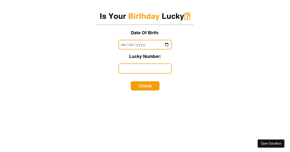 is-your-birthday-lucky - Codesandbox