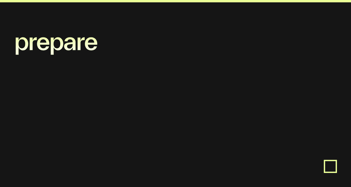 prepare - Codesandbox