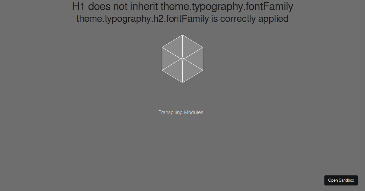 MUI 5 fontFamily Issue - Codesandbox