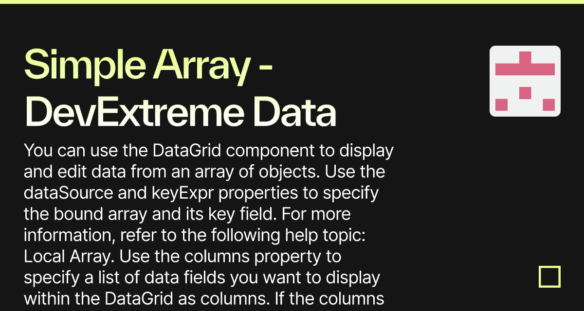 Simple Array - DevExtreme Data Grid (forked) - Codesandbox