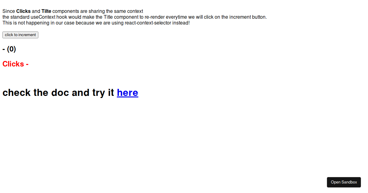 Clean context example (forked) - Codesandbox