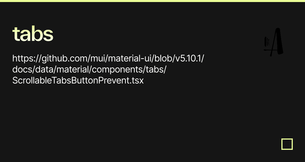 tabs - Codesandbox