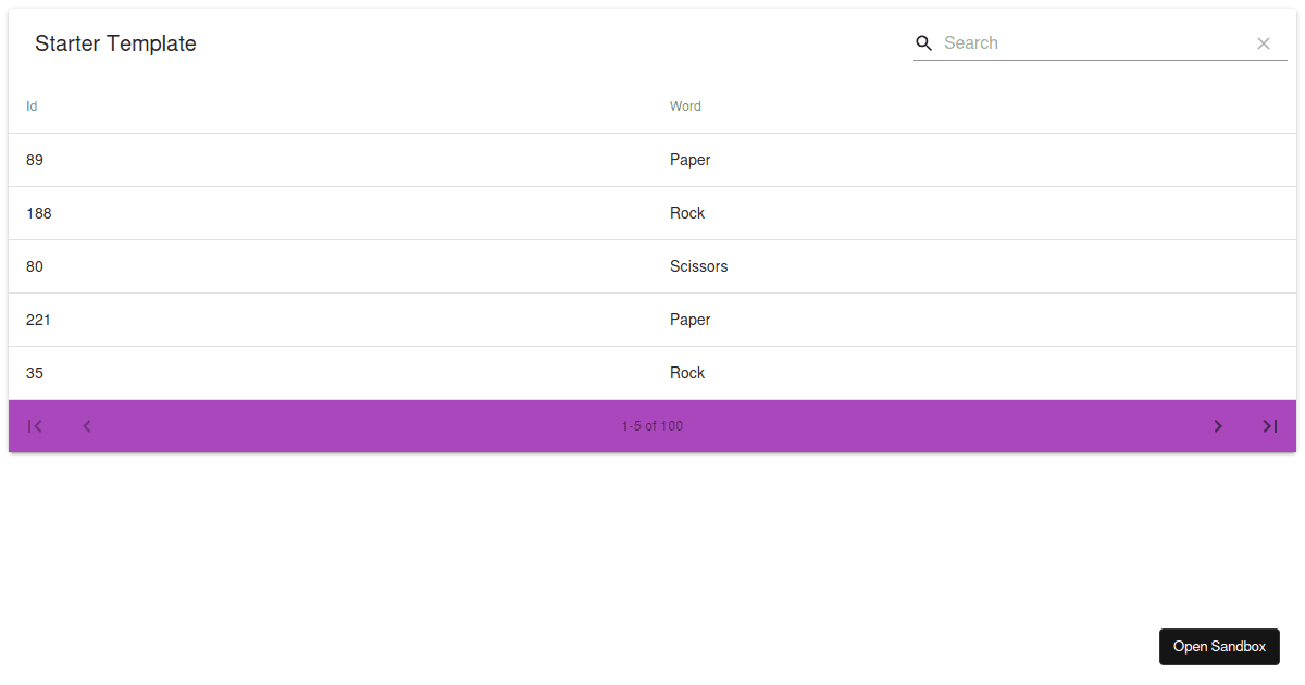 material-table-starter-template - Codesandbox