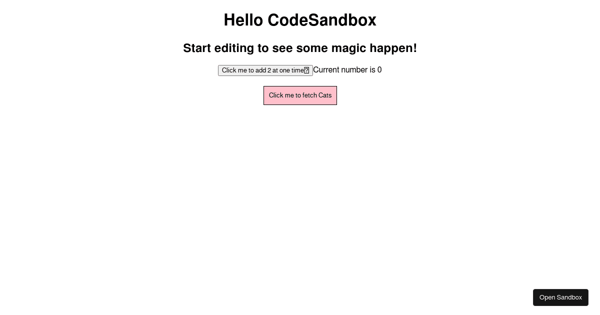 Simple React Project Codesandbox 1295