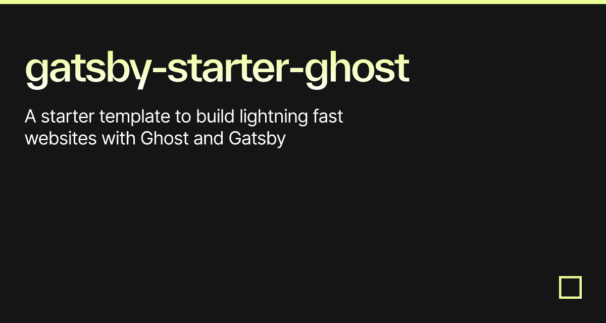 gatsby-starter-ghost - Codesandbox