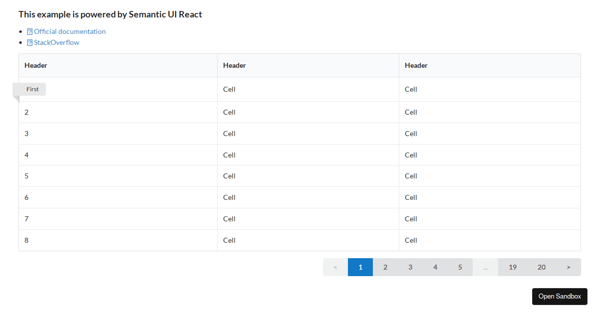 semantic-ui-react-example (forked) - Codesandbox