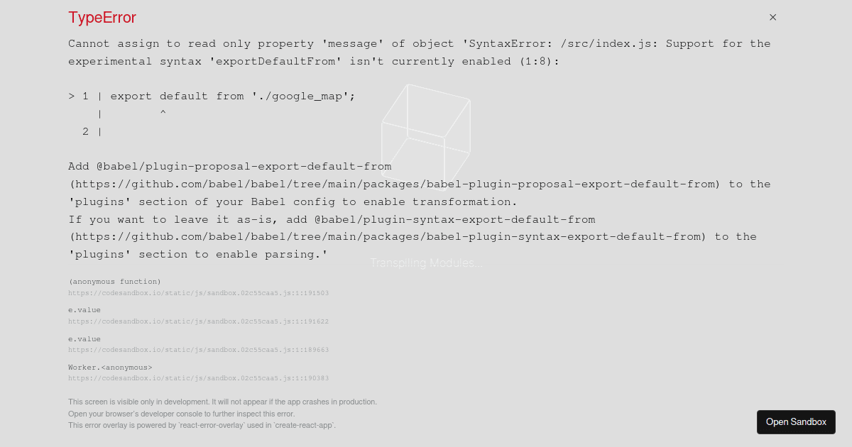 google-map-react (forked) - Codesandbox