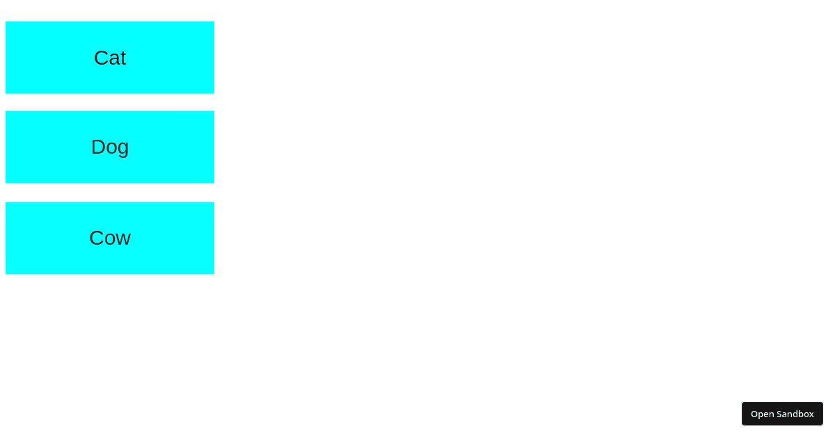 react-spring list animation (forked) - Codesandbox