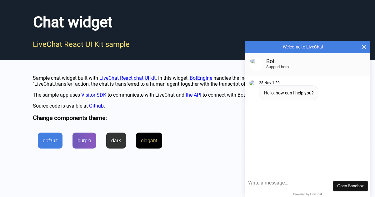 chat-widget-sample - Codesandbox