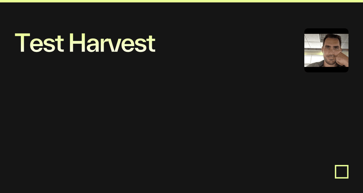 Test Harvest - Codesandbox