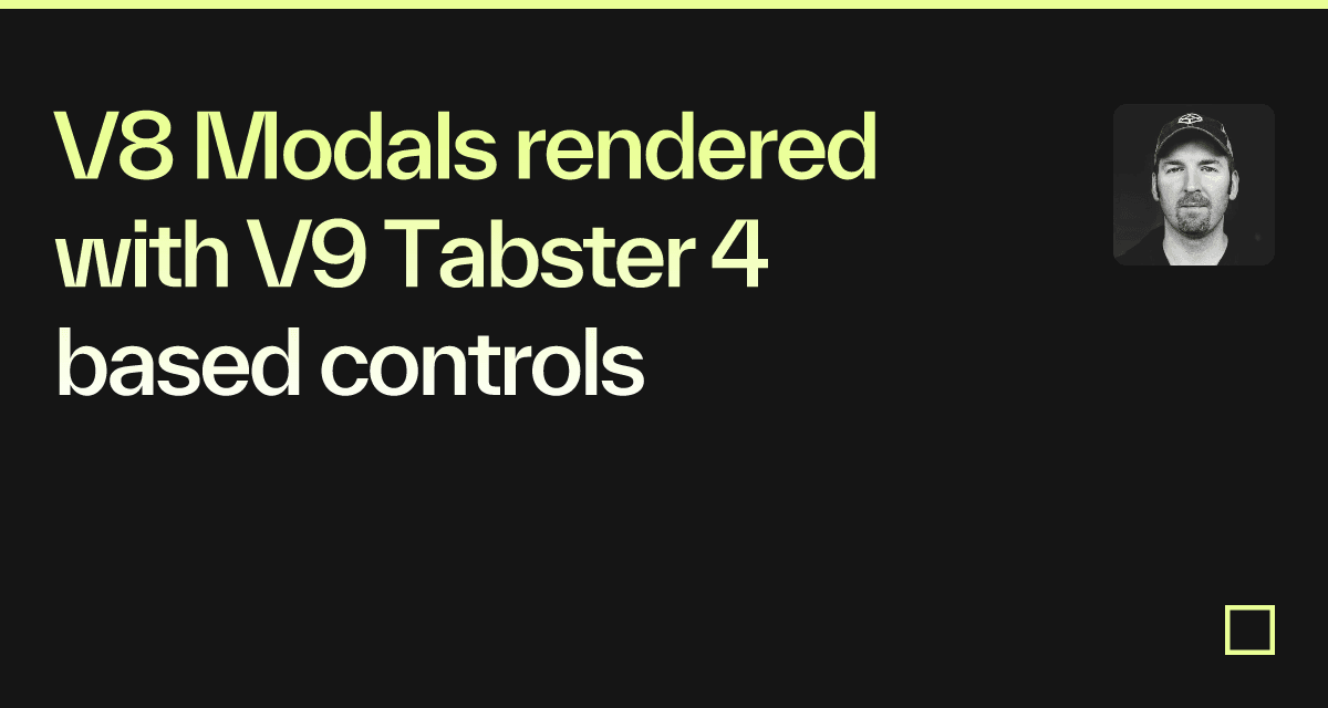 V8 Modals rendered with V9 Tabster 4 based controls - Codesandbox