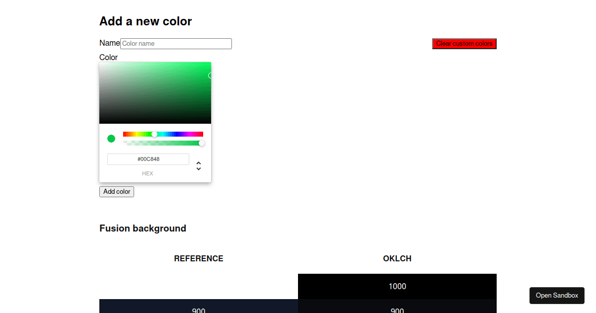 Background Theme Generator (OKLCH) - Codesandbox