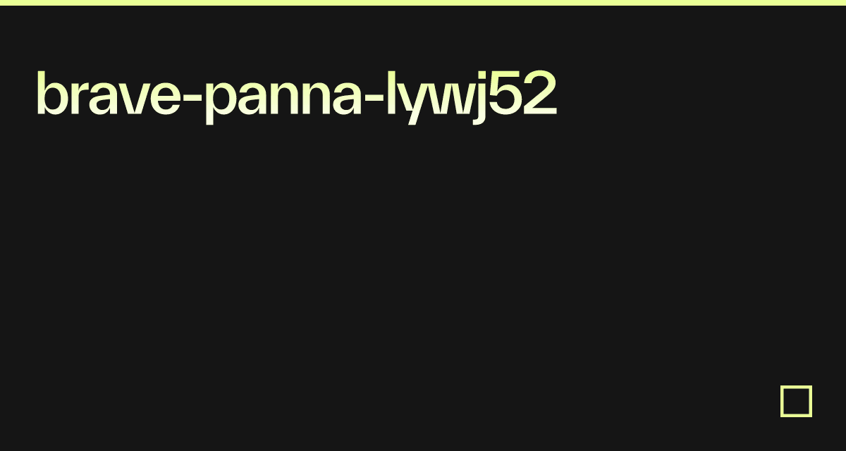 brave-panna-lywj52 - Codesandbox