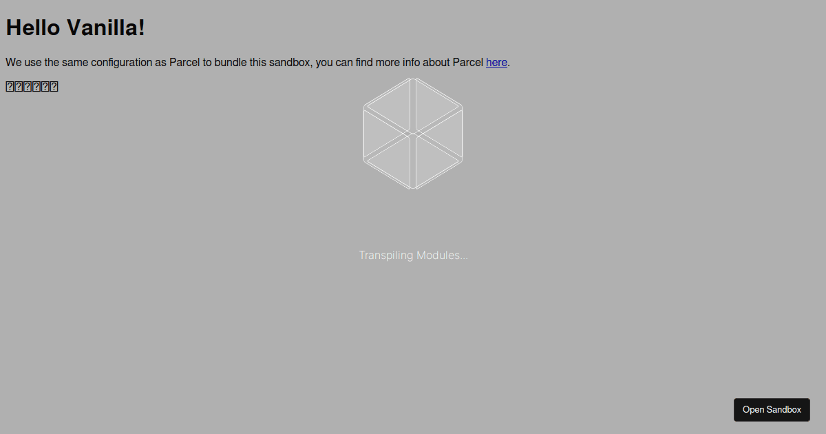 vanilla - Codesandbox
