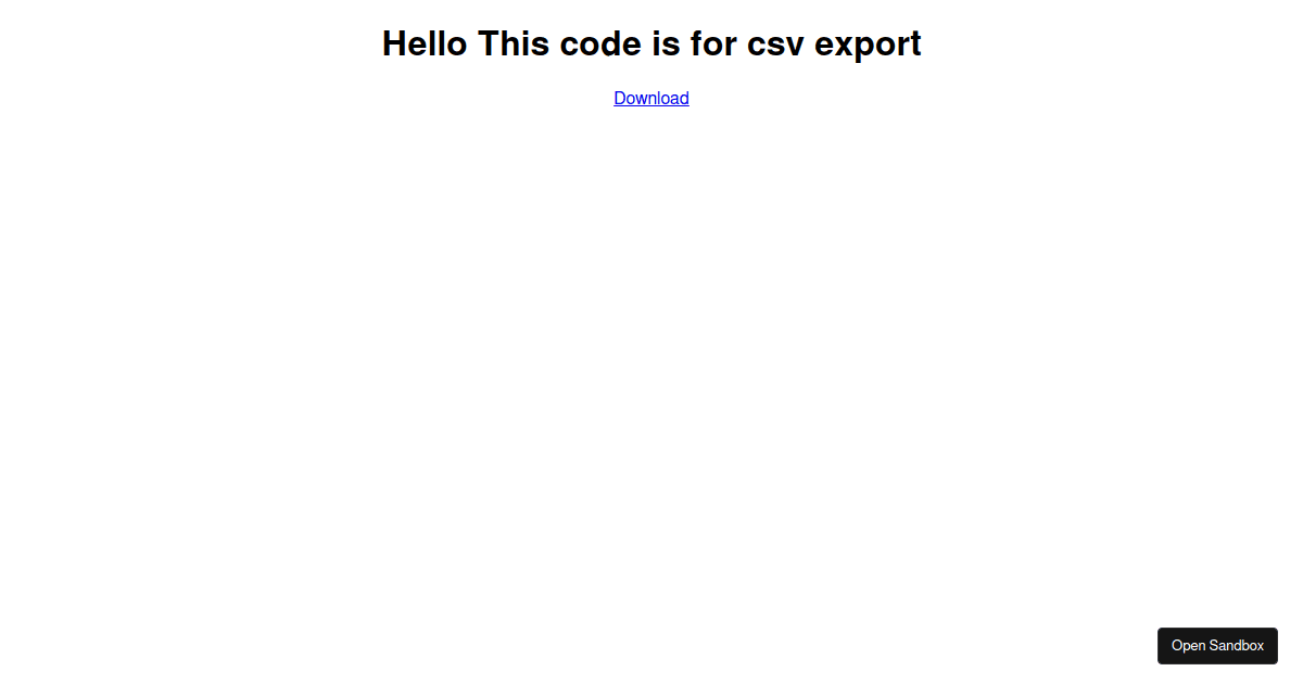 csv-export - Codesandbox