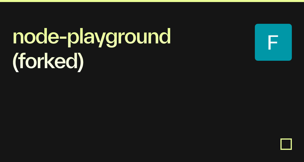 node-playground (forked) - Codesandbox
