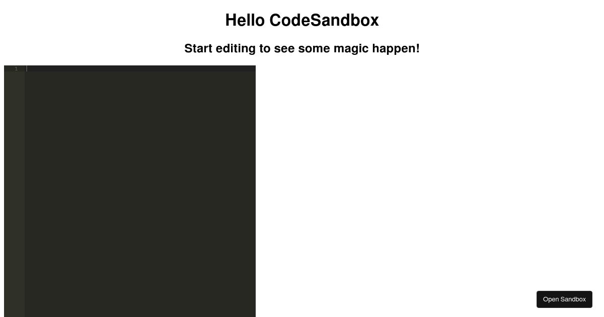 react-ace 测试 - Codesandbox